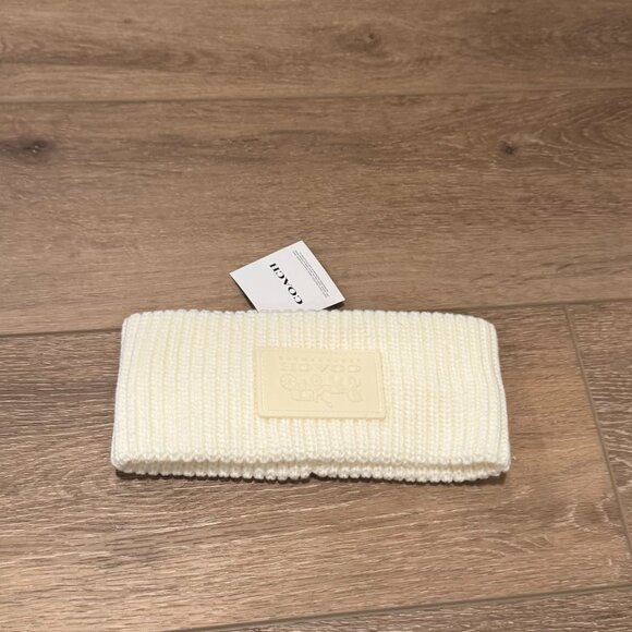 Coach | Accessories | Coach Ear Warmerlogo Headband Cream Nwt | Poshmark